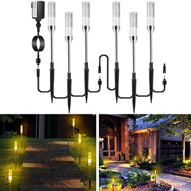 ALOVECO LED Path Lights Outdoor Pathway Lights Extendable Garden Lights ...