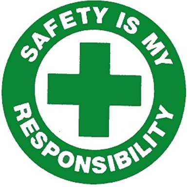 SAFETY IS MY RESPONSIBILITY HARD HAT STICKER GREEN ON WHITE TOOLBOX ...