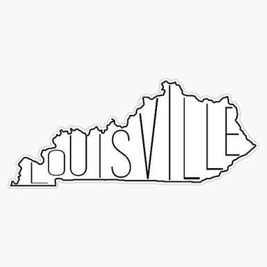 EMC Graphics Louisville and Ky Outline Vinyl Waterproof Sticker Decal ...