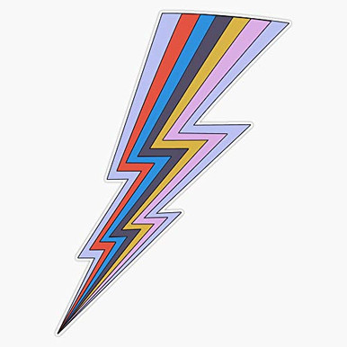EMC Graphics Rainbow Lightning Bolt Vinyl Waterproof Sticker Decal Car ...