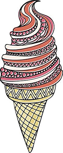 EW Designs Tribal Pattern Soft Serve Ice Cream Cone Vinyl Decal Bumper ...