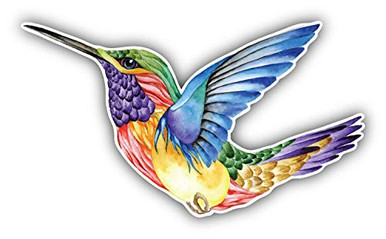 JJH Inc Watercolor Hummingbird Vinyl Decal Sticker Waterproof Car Decal ...