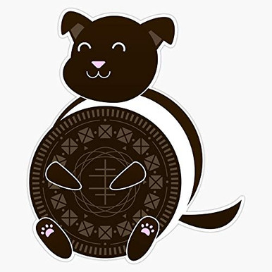 Oreo Puppy Sticker Vinyl Waterproof Sticker Decal Car Laptop Wall ...