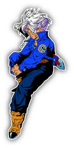 Dragon Ball Z Trunks Sitting Cartoon - Sticker Graphic - Auto Wall ...