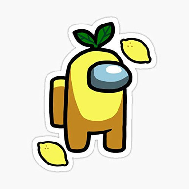 Yellow Among us Lemon boi Sticker - Sticker Graphic - Auto Wall Laptop ...
