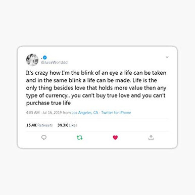 Juice WRLD Tweet Sticker - Sticker Graphic - Auto Wall Laptop Cell ...