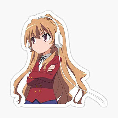 Toradora Taiga Headphones Sticker - Sticker Graphic - Auto Wall Laptop ...