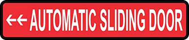 StickerTalk Left Arrow Automatic Sliding Door Vinyl Sticker 10 inches ...