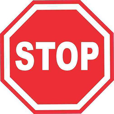 StickerTalk Stop Sign Vinyl Sticker 3 inches by 3 inches ...