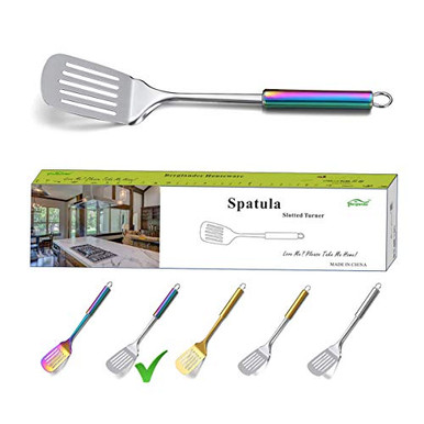 Berglander Spatula Stainless Steel Rainbow Handle Slotted Turner ...