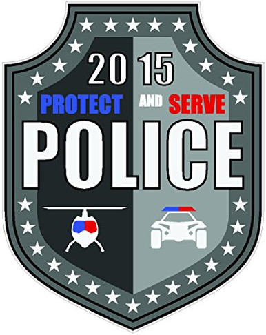 Oval Badge Police Protect and Serve 4x4.5 Law Enforcement Symbol Love ...