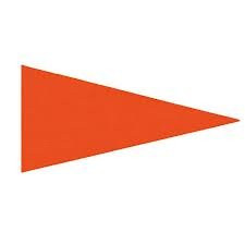 ATV Safety Flags and Mounts Solid Orange Pennant Flag with 24 inch ...