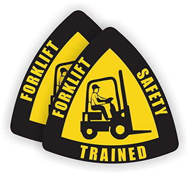 Forklift Safety Trained Hard Hat Sticker Helmet Decal Tow Motor Pallet ...