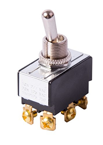 Gardner Bender GSW-15 Heavy-Duty Electrical Toggle Switch, DPST, Mom ON ...