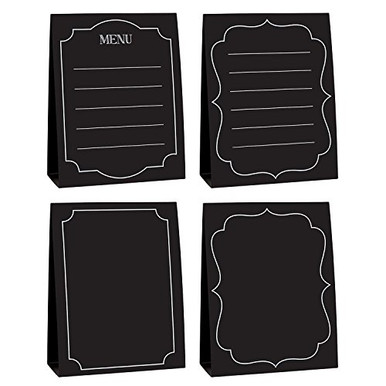 Amscan Personalized Chalkboard Paper Menu Cards Large 4 Ct ...