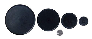 4 Piece Flush Mount Black Hole Plug Assortment 1 inch 2 inch 3 inch 4 ...