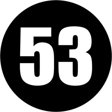 Crazydecals Racing Number 53 Circle Vinyl Decal Car Window Bumper Truck ...