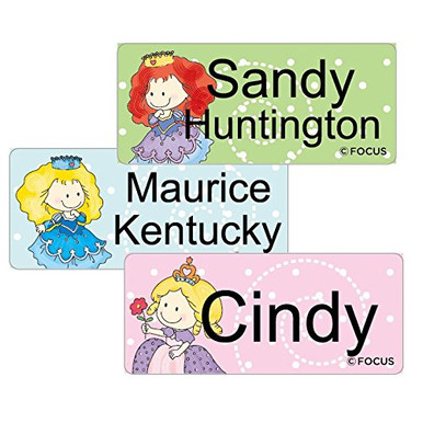 Focus 72 Pieces Personalizable Princesses Designs Waterproof Name ...