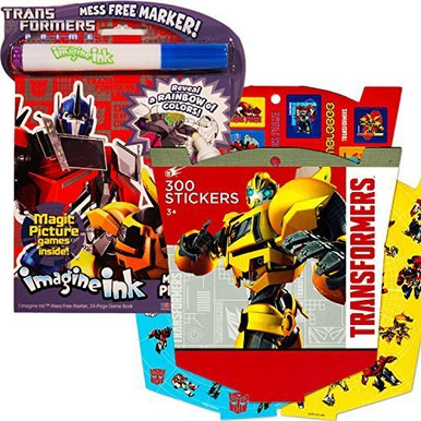 Transformers Imagine Ink Coloring Book Super Set with Over 300 ...