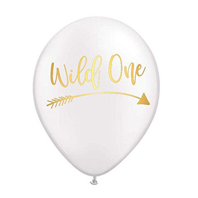 Wild One, White Wild One Balloons, First Birthday Party Balloons, Baby ...
