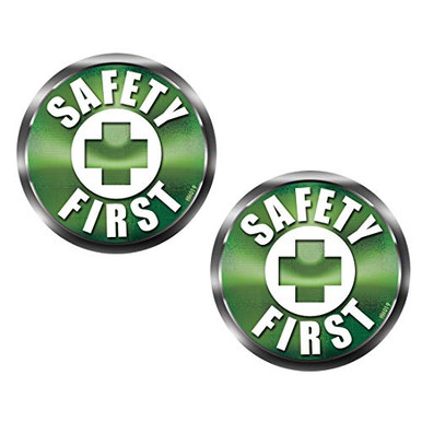 REFLECTIVE SAFETY FIRST Hard Hat Stickers - 2 Pack GREEN HH019-REF ...