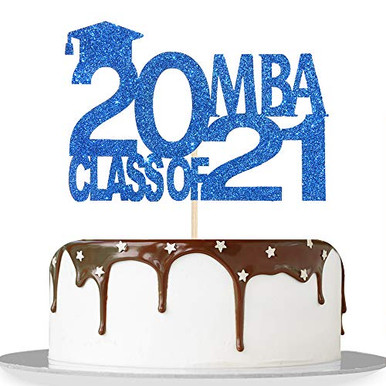 Rose Gold Glitter Class of 2021 MBA Cake Topper for MBA High School ...