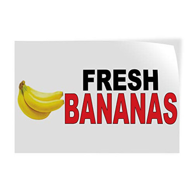 Decal Stickers Multiple Sizes Fresh Bananas Black Red Bar Restaurant ...