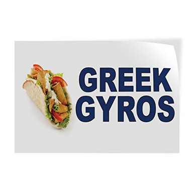 Decal Stickers Multiple Sizes Greek Gyros Blue Food Bar Restaurant ...