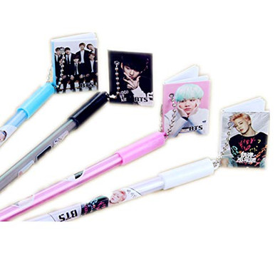JinYu 4 Pack Kpop BTS Bangtan Boys Ballpoint Gel Pen Support Army 4 ...