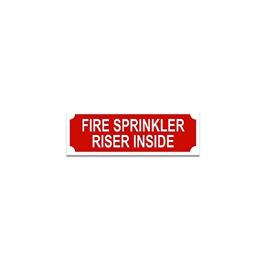 BuildASign Fire Sprinkler Riser Inside Safety Sign- 6 inch x 18 inch ...