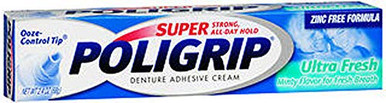 Super PoliGrip Denture Adhesive Cream Ultra Fresh 2.4 oz ...
