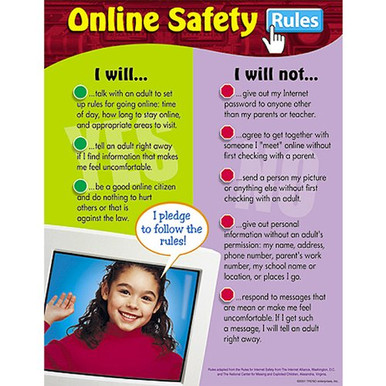 Online Safety Rules Learning Chart - Warehousesoverstock