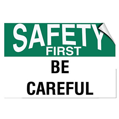 Safety First Be Careful Hazard Safety Slogans Label Decal Sticker 8 ...