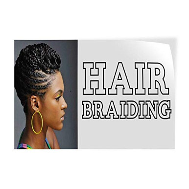 Hair Braiding 1 Indoor Store Sign Vinyl Decal Sticker 8 inch ...