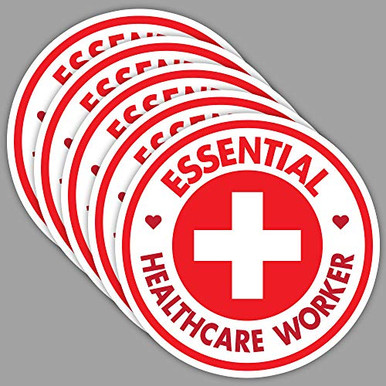5 PACK 3 inch Essential Worker Sticker Pack Essential Healthcare ...