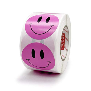 Hcode Smile Face Stickers Roll Happy Face Stickers Circle Dots Paper ...