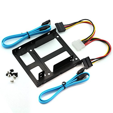 Magic&Shell 2-Bay 2.5" to 3.5" Drive Bay Adapter Kit Converter Tray HDD ...
