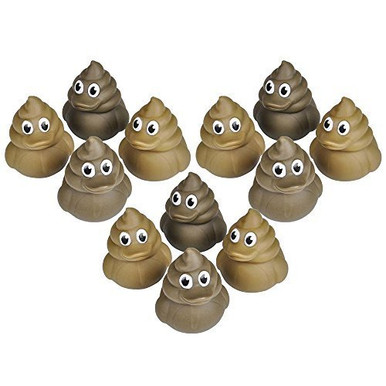 12 Poop Rubber Duckies (2" Ducks) - Warehousesoverstock