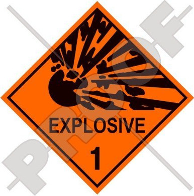 EXPLOSIVE Explosion Danger Warning Safety Sign 4 inch 100mm Vinyl ...