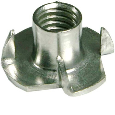 4 Prong Tee Nuts T Nut Insert - Steel Tee Nuts 1 4-20 x 3 8 - Four ...