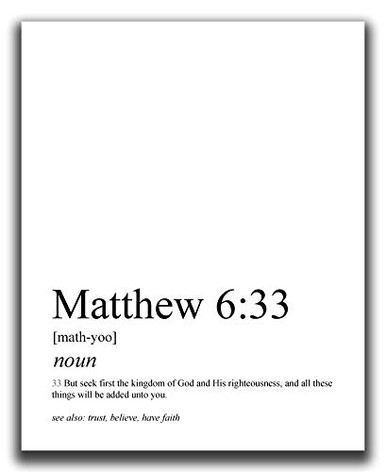 Bible Verse Wall Art - 8x10 inch UNFRAMED Print - Minimal Modern ...
