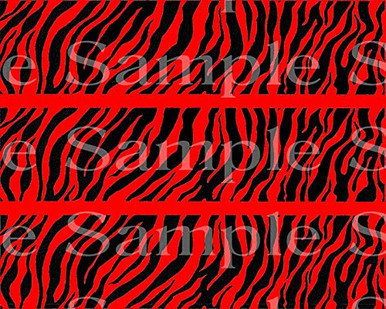 Black and Red Zebra Print Birthday - D24492 - Side Strip - 2D Edible ...