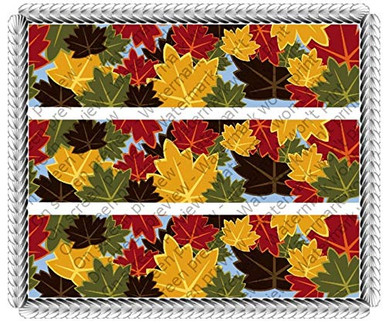 Fall Leaves Birthday - D512 - Side Strip - 2D Edible Cake Party Topper ...