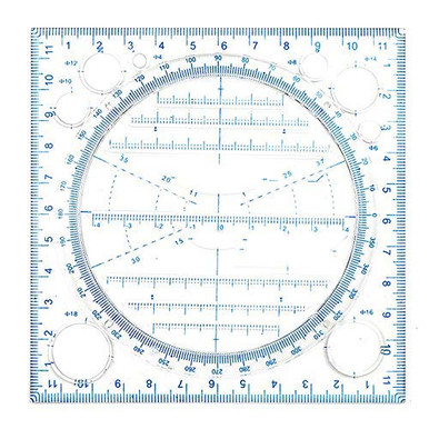 Multifunctional Drawing Ruler Ramsden Angle and Circle Maker Drawing ...