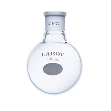 Laboy Glass 100mL Single Neck Round Bottom Boiling Flask Heavy Wall ...