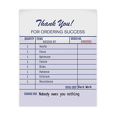inchThank You For Ordering Success inch Funny Motivational Wall Art ...