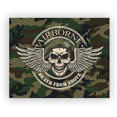 United States Army Airborne Logo inchDeath From Above inch-10x8 inch ...