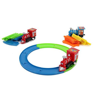 Classic Wind Up Train Set with 5 Bright Colored Tracks for Ages 3 and ...