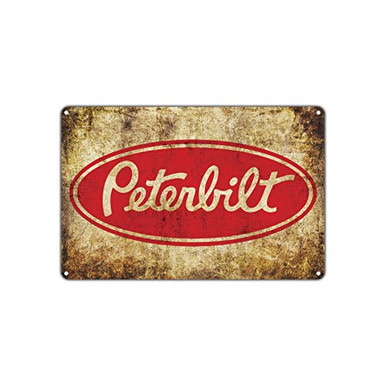 Peterbilt Retro Vintage Sign Mechanic Auto Truck Stop Cab Trucker ...