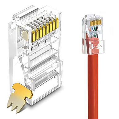 100 PCS Cat6 RJ45 Ends RJ45 Connector Cat6 Cat5e Cat5 RJ45 Connector ...